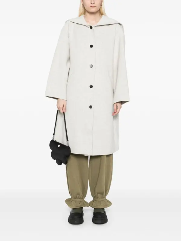 TOUT A COUP Layered Wool Blend Trench Coat