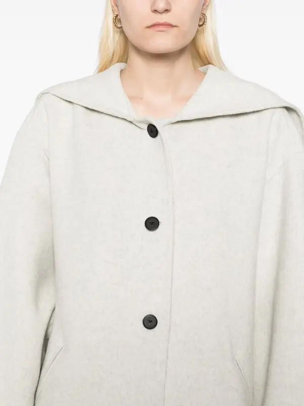 TOUT A COUP Layered Wool Blend Trench Coat