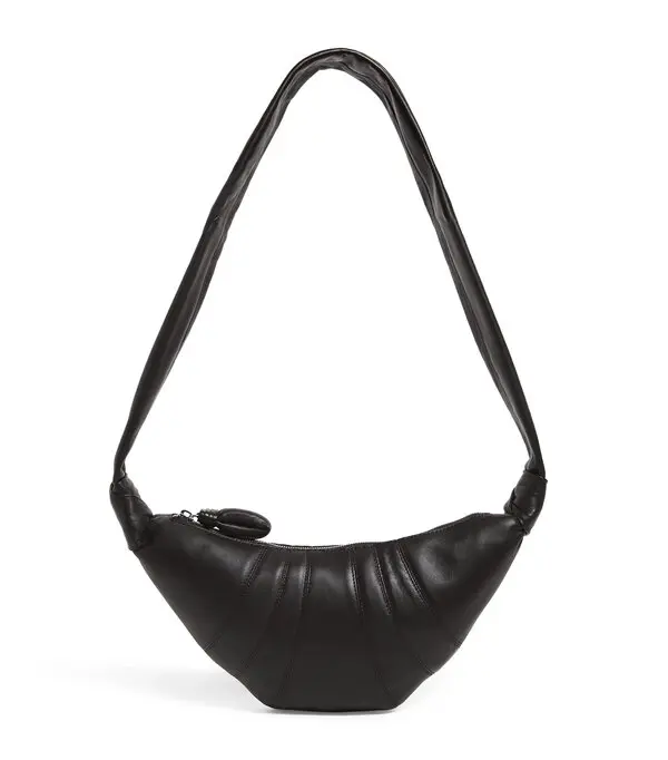 LEMAIRE Small Nappa Leather Croissant Bag - Brown