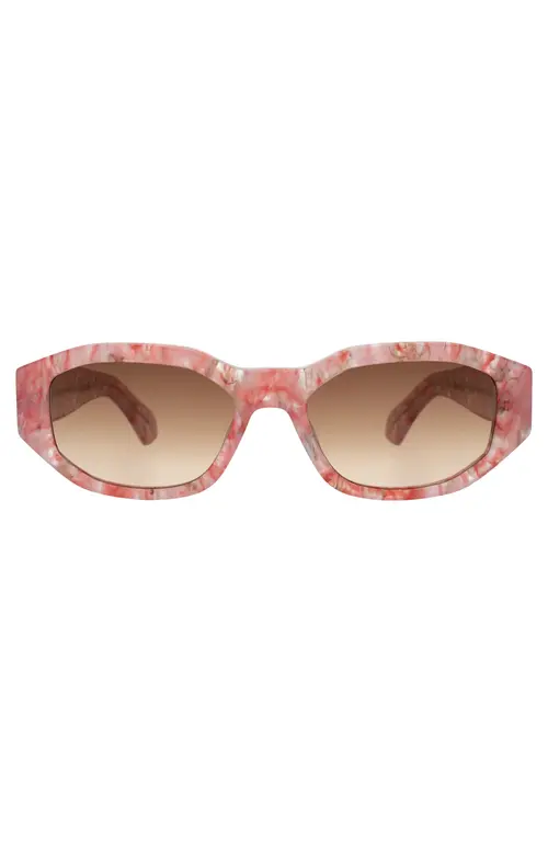 Illesteva Cassette Sunglasses - Rose Quartz / Brown