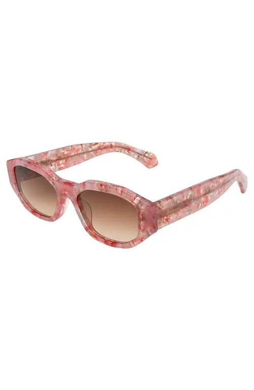 Illesteva Cassette Sunglasses - Rose Quartz / Brown
