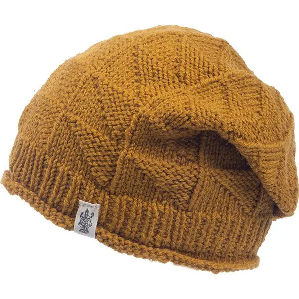NIRVANNA DESIGNS Wave Slouch Beanie - Honey