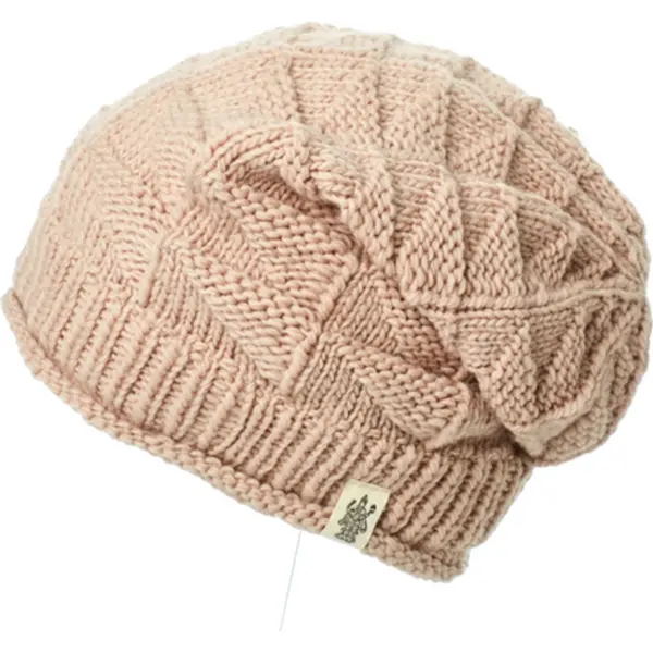 NIRVANNA DESIGNS Wave Slouch Beanie - Pink Quartz