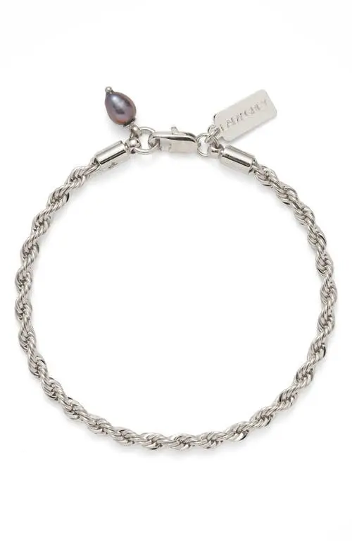 Lady Grey Rope Chain Bracelet - Silver