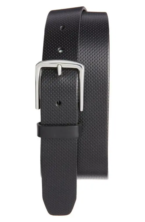 Nordstrom Leather Perforated Belt - Black