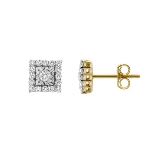 LUVMYJEWELRY Legatum 10k Gold 0.34 Ctw Diamond Earrings - 10k Yellow Gold