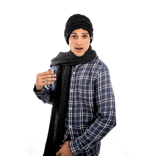 NIRVANNA DESIGNS Triple Braid Cable Slouch Beanie - Black