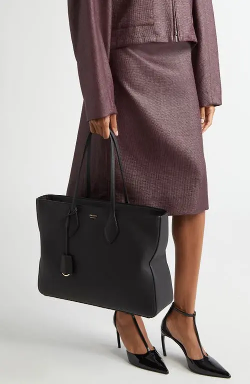 FERRAGAMO Medium Star Leather Tote - Nero