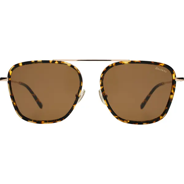 Illesteva Samos Ace Sunglasses - Flame / Rose Gold
