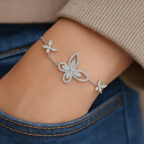 DONATELLO GIAN Butterfly Crystal Bracelet