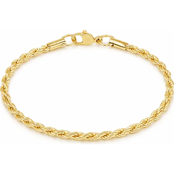 DONATELLO GIAN Sterling Silver -plated Rope Bracelet - Gold