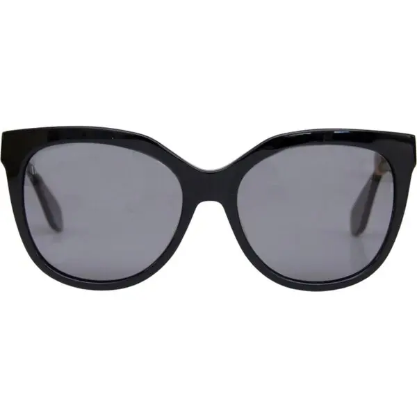 MOHALA EYEWEAR Pikake Polarized Cat Eye Sunglasses - Black Lava