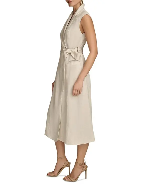 Donna Karan New York Belted A-line Midi Dress