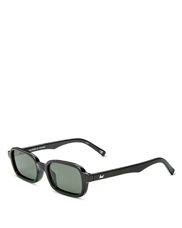 Le Specs Pilferer Rectangle Sunglasses, 53mm - Black