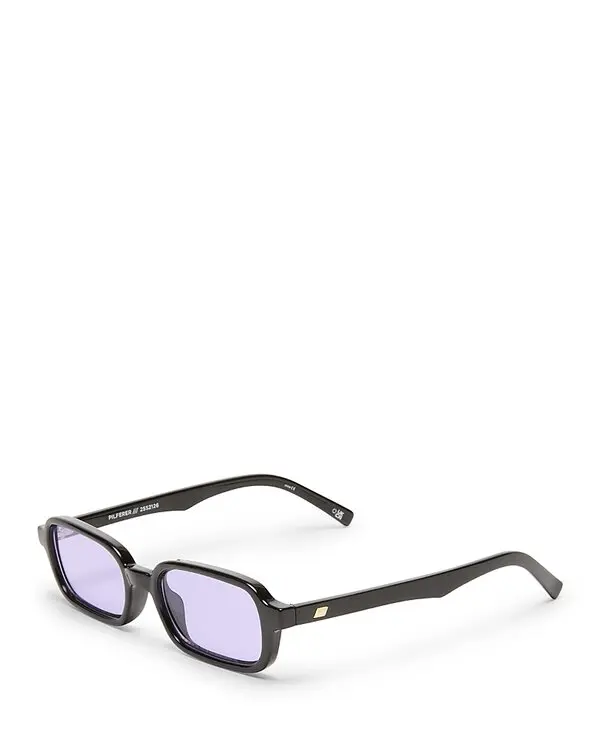 Le Specs Pilferer Rectangle Sunglasses, 53mm - Black/blue