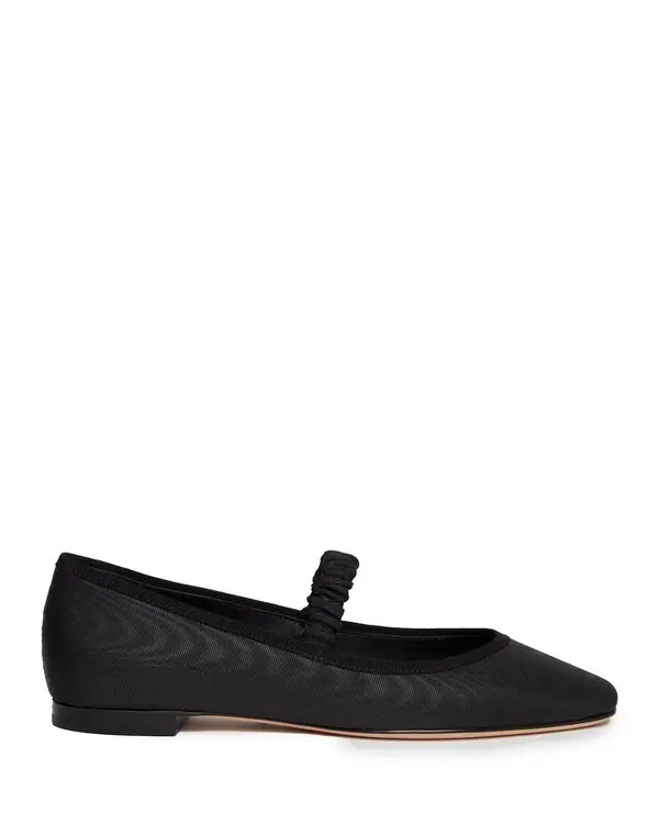 Paige Jolie Ruched Flats - Black