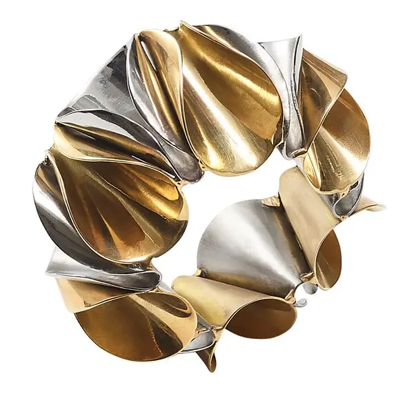 KIM SEYBERT Enigma Napkin Ring, Set Of 4 - Gold/ Silver