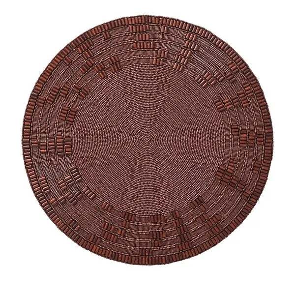 KIM SEYBERT Wood Matrix Placemat, Set Of 2 - Brown