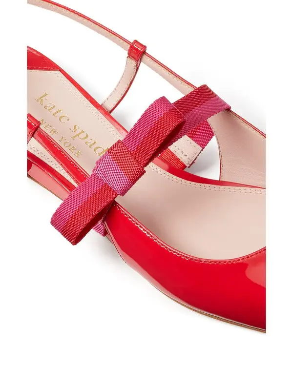 Kate Spade New York Maritza Pointed-toe Flats - Engine Red