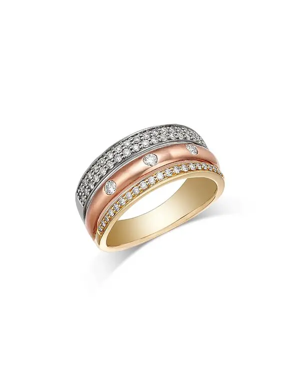 Bloomingdale'S 14k Gold Diamond Band, 0.45 Tcw - Tricolor
