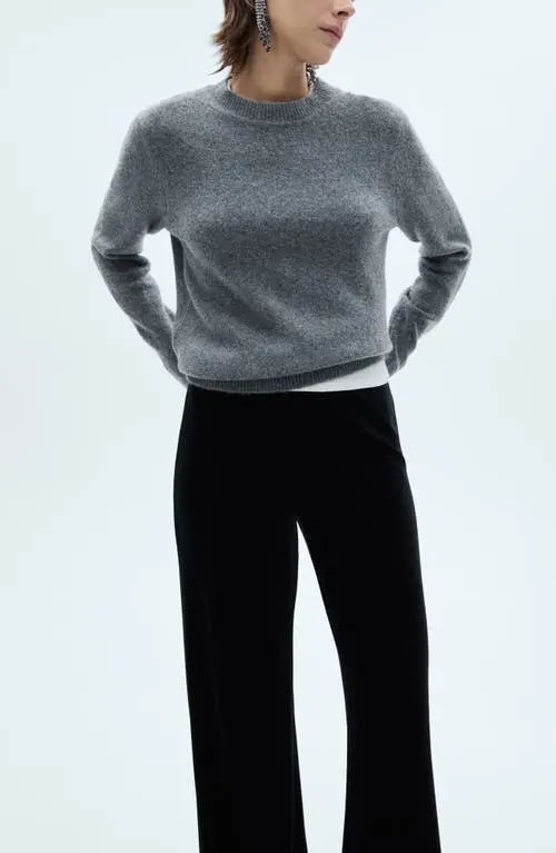 Mango Xenphant Stretch Velvet Wide Leg Pants