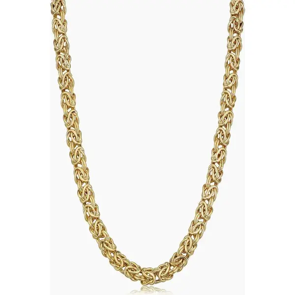 ORADINA 10k Gold Byzantine Chain Necklace - Yellow Gold