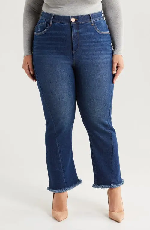 Wit & Wisdom Bennett 'ab'solution Skyrise Frayed Ankle Barely Bootcut Jeans - Blue