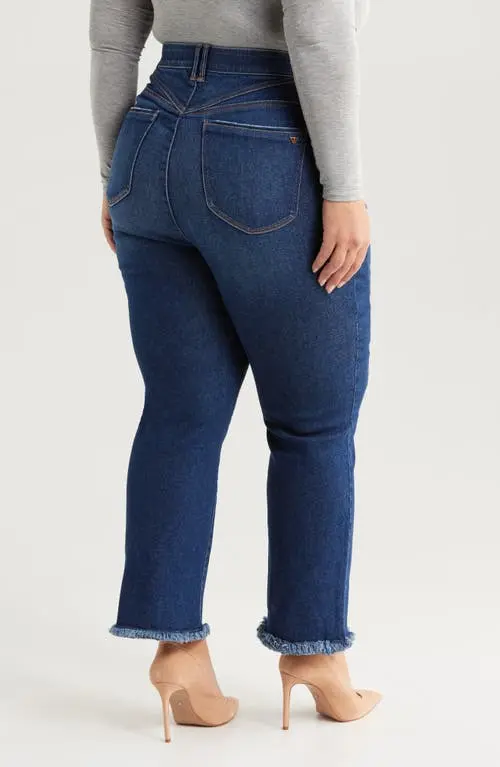 Wit & Wisdom Bennett 'ab'solution Skyrise Frayed Ankle Barely Bootcut Jeans - Blue