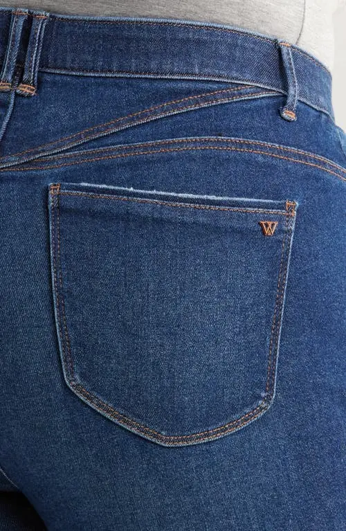 Wit & Wisdom Bennett 'ab'solution Skyrise Frayed Ankle Barely Bootcut Jeans - Blue
