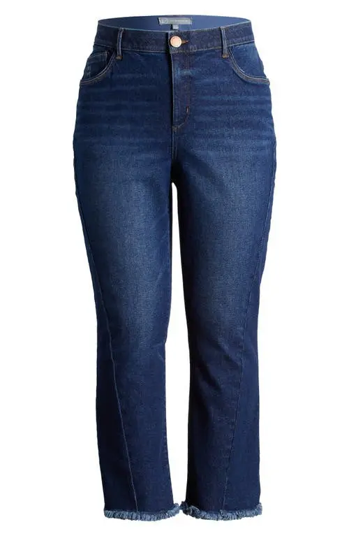 Wit & Wisdom Bennett 'ab'solution Skyrise Frayed Ankle Barely Bootcut Jeans - Blue