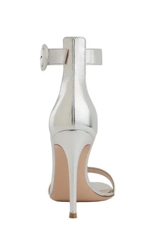 GIANVITO ROSSI Portofino 105 Sandals - Silver