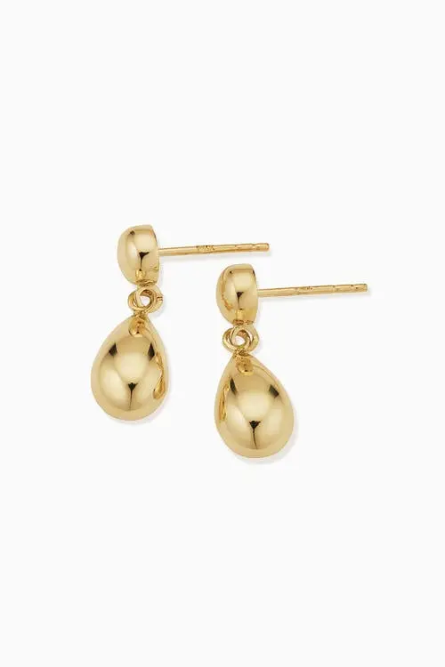 ORADINA 10k Gold Teardrop Dangle Earrings