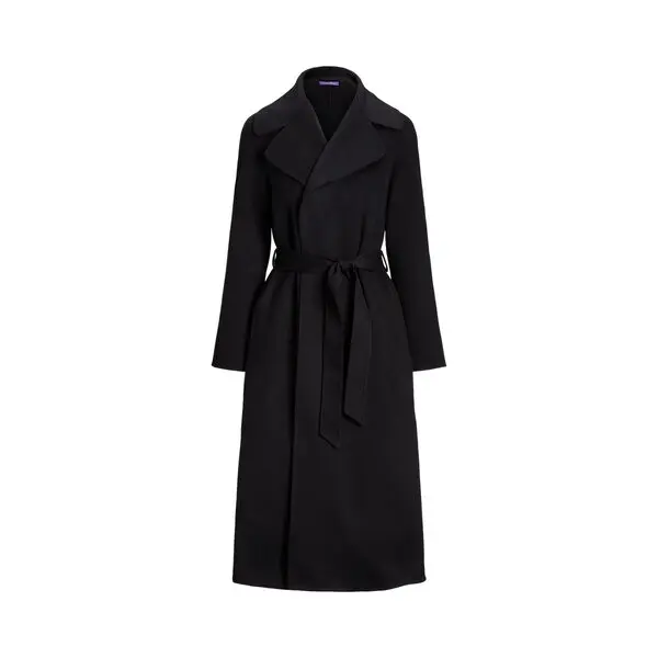 Ralph Lauren Leonarda Cashmere Wrap Coat - Black