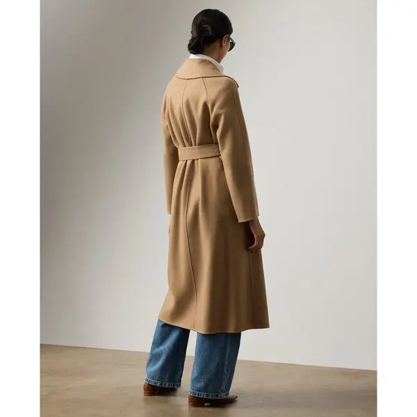 Ralph Lauren Leonarda Cashmere Wrap Coat - Camel