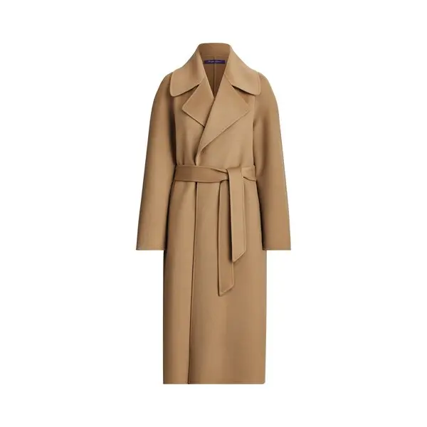 Ralph Lauren Leonarda Cashmere Wrap Coat - Camel