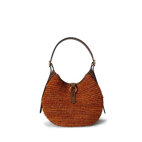 Ralph Lauren Polo Id Raffia Shoulder Bag - Sequoia/cuoio