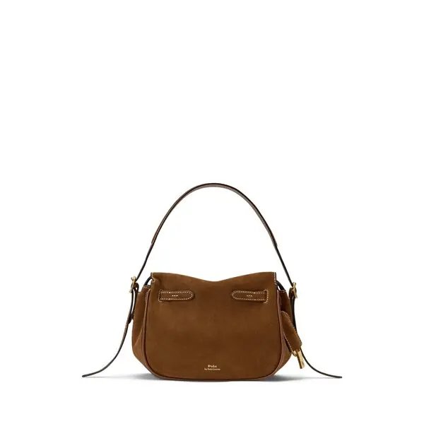 Ralph Lauren Polo Id Suede Mini Satchel - Cinnamon/cuoio