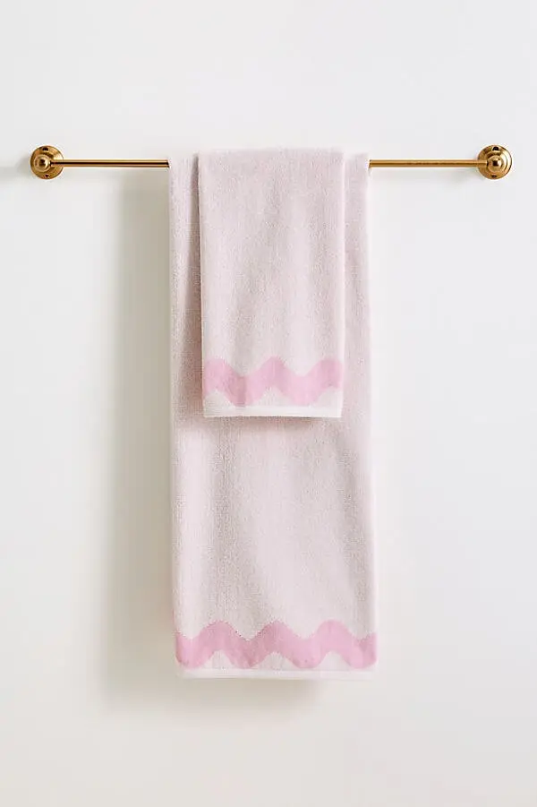Maeve Scalloped Cotton Towel Collection - Orchid