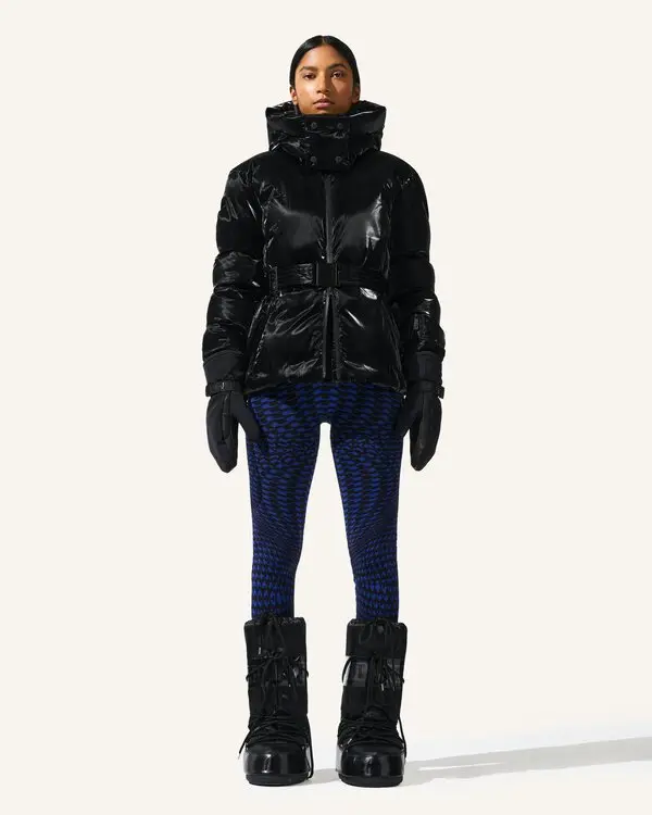 Perfect Moment Candice Down Parka Jacket - Black-liquid