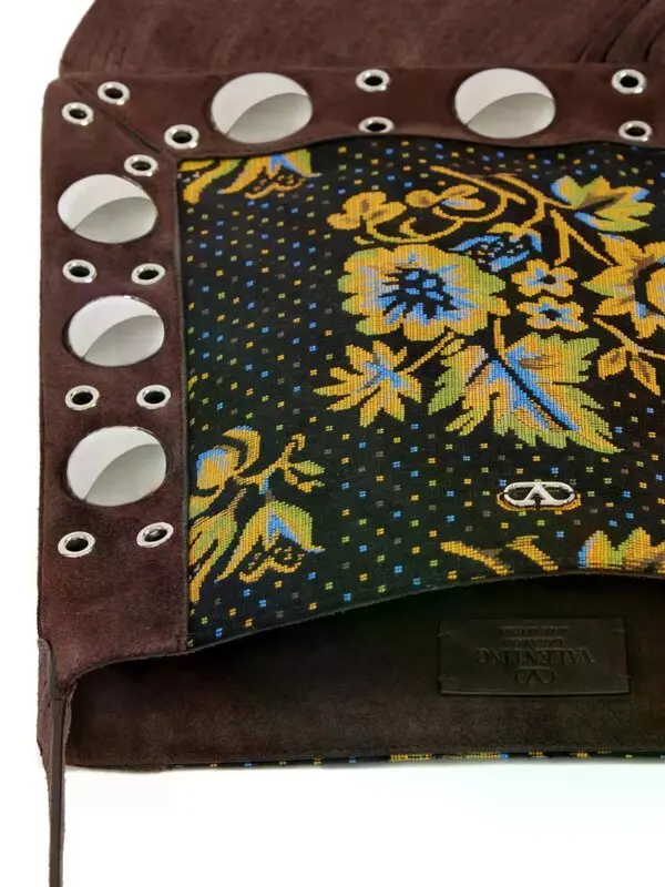 Valentino Garavani Nellcôte Jacquard Shoulder Bag - Brown