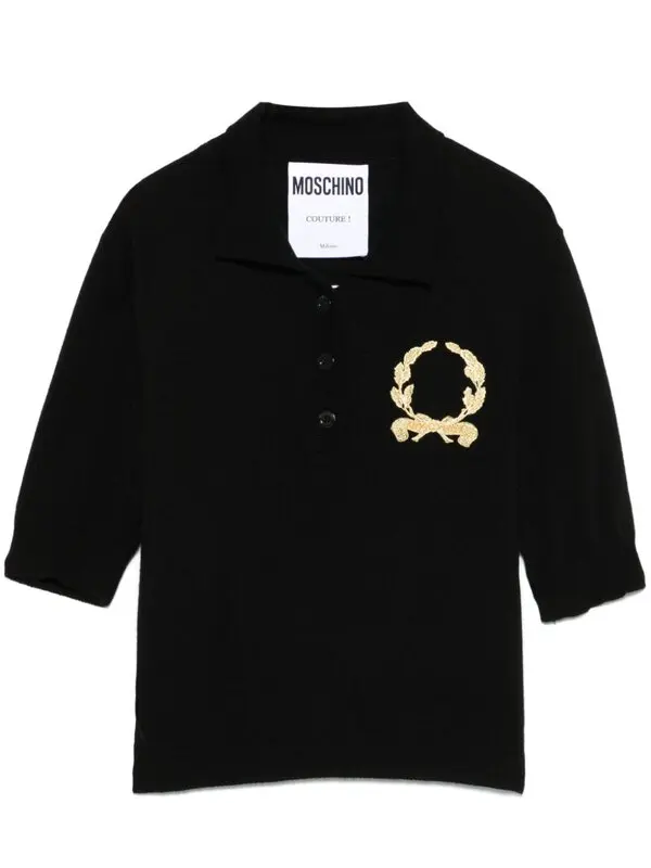 Moschino Motif-embroidered Polo Top