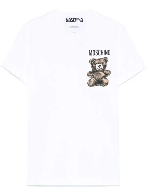 Moschino Teddy-print T-shirt - White