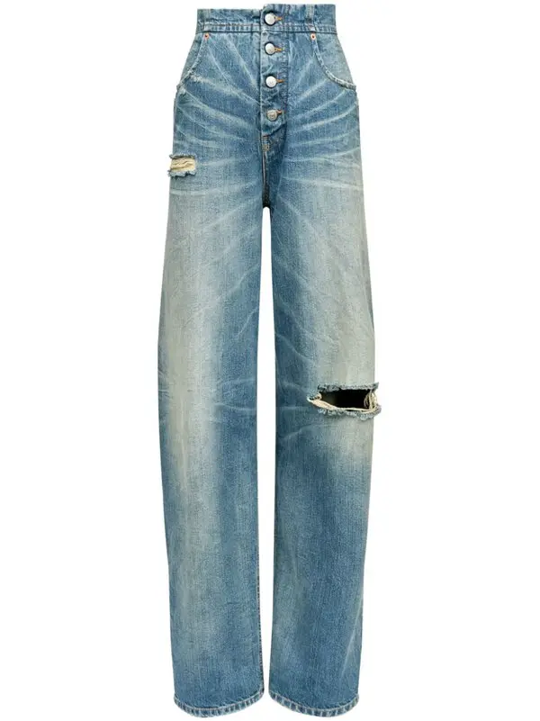 MAISON MARGIELA High Waist Barrel Leg Jeans