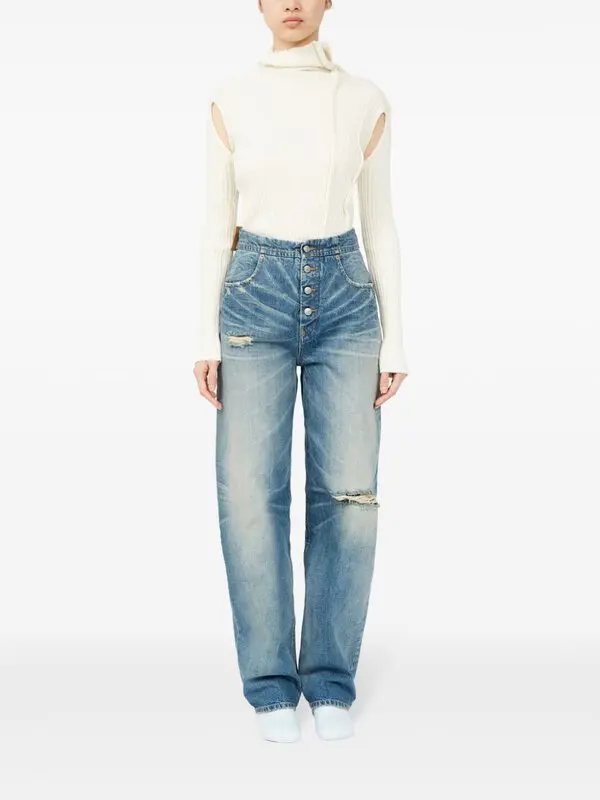 MAISON MARGIELA High Waist Barrel Leg Jeans