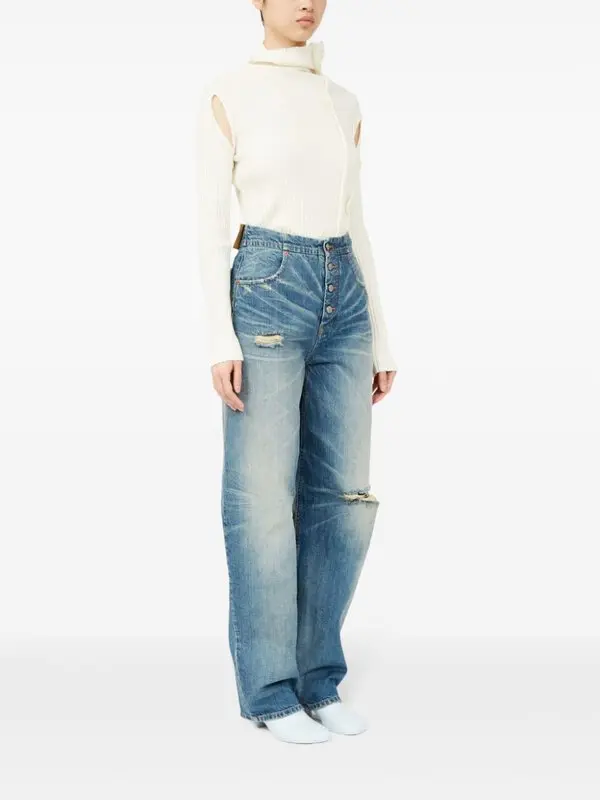 MAISON MARGIELA High Waist Barrel Leg Jeans