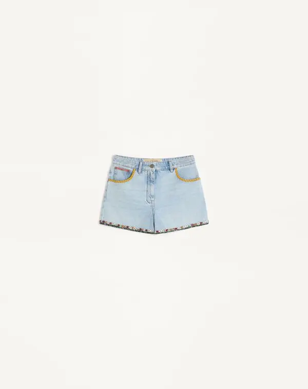 ValentinoGaravani Embroidered Shorts - Denim