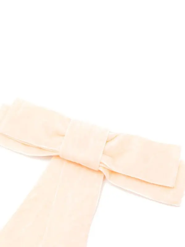 PARLOR Velvet Bow Hair Clip - Orange