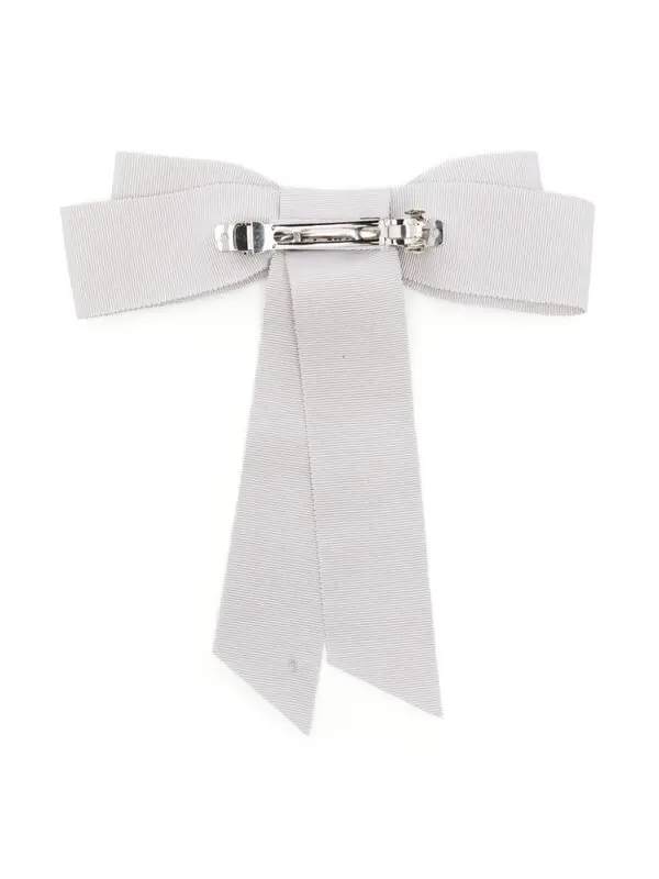 PARLOR Bow-detail Hair Clip - Grey