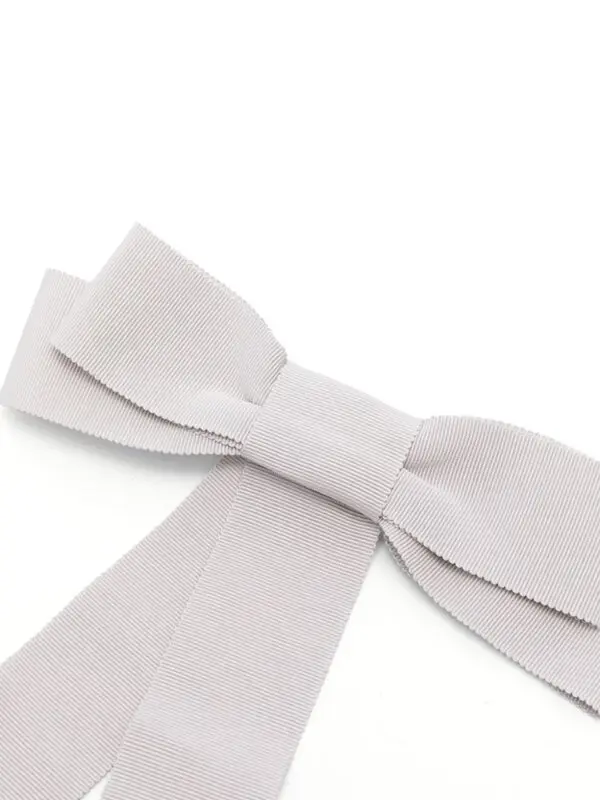 PARLOR Bow-detail Hair Clip - Grey
