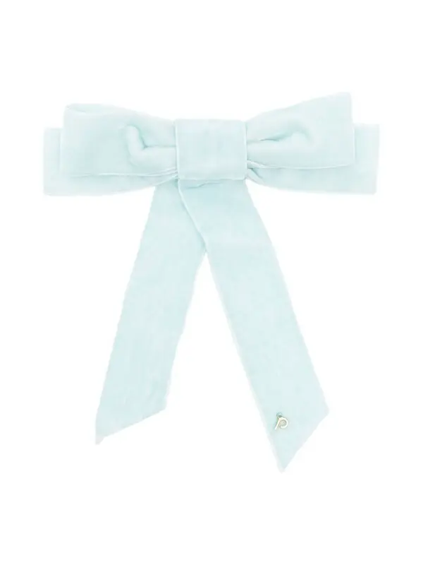 PARLOR Velvet Bow Hair Clip - Blue